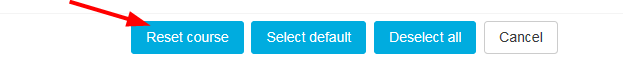 How to reset a course